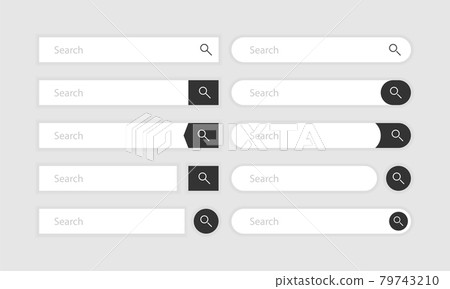 Search bar vector element with diferent design,...-插圖素材 [79743210 ...