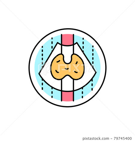 Endocrinology color line icon. Pictogram for... - Stock Illustration ...
