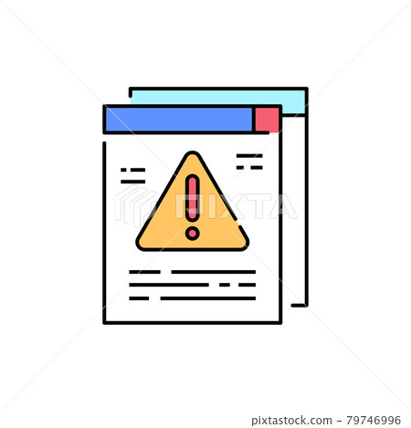 Problem color line icon. Pictogram for web... - Stock Illustration ...
