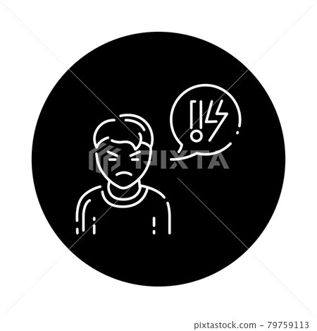 Problem child color line icon. Emotional... - Stock Illustration ...