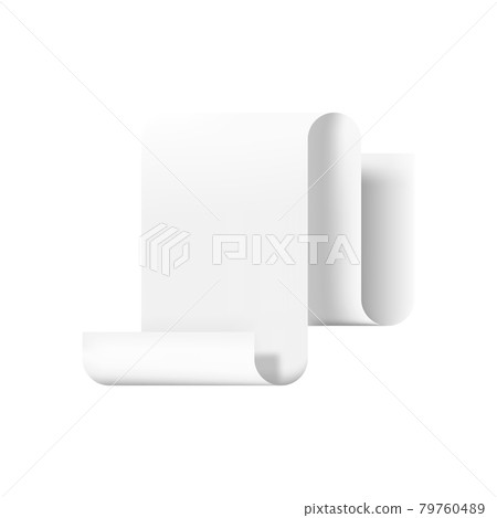 Realistic white sheet of paper on white... - Stock Illustration ...