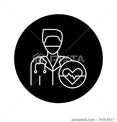 Cardiologist color line icon. Subject matter... - Stock Illustration ...