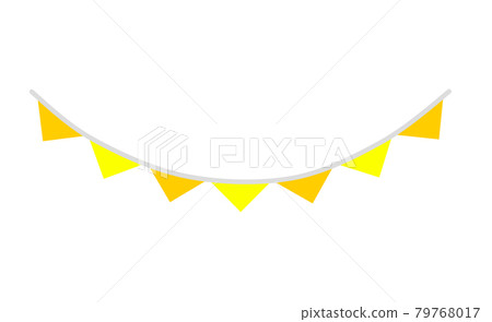 Yellow party flag - Stock Illustration [79768017] - PIXTA