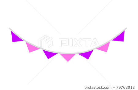 Purple party flag - Stock Illustration [79768018] - PIXTA