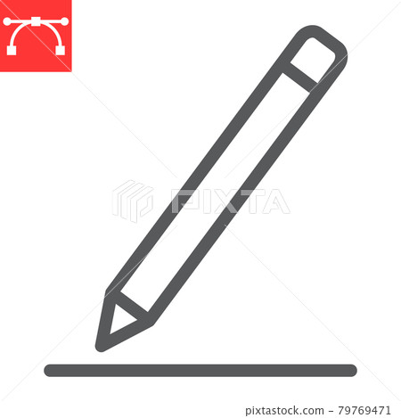 Edit line icon, ui and button, pen sign vector...-插圖素材 [79769471] - PIXTA圖庫