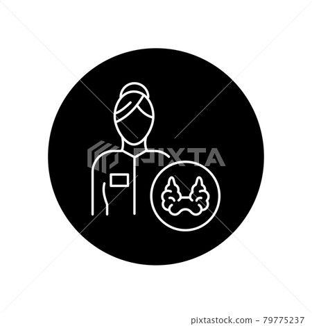 Endocrinologist doctor black glyph icon.... - Stock Illustration ...
