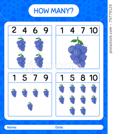 How many counting game with blueberry.... - Stock Illustration ...