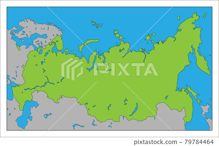 It is a map of Russia. - Stock Illustration [79784464] - PIXTA