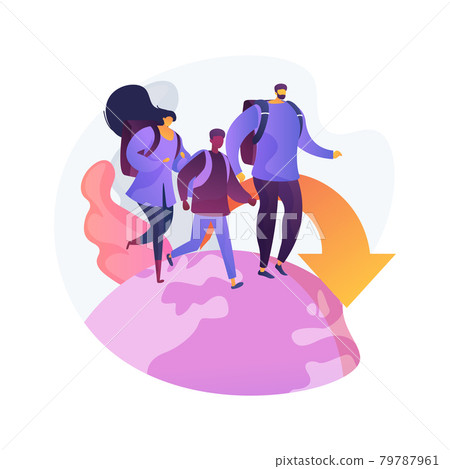 Internal migration abstract concept vector... - Stock Illustration ...