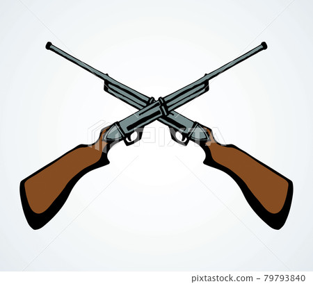 Old wooden gun. Vector drawing - Stock Illustration [79793840] - PIXTA