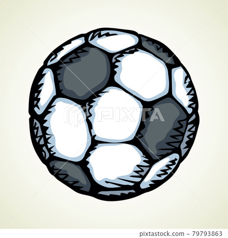 Big soccer ball. Vector drawing - Stock Illustration [79793863] - PIXTA