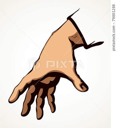 A hand is extended to take. Vector drawing - Stock Illustration ...