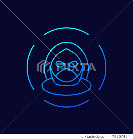 criminal, thief line vector icon - Stock Illustration [79807454] - PIXTA