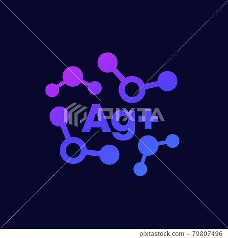 Silver ions icon on dark, vector - Stock Illustration [79807496] - PIXTA