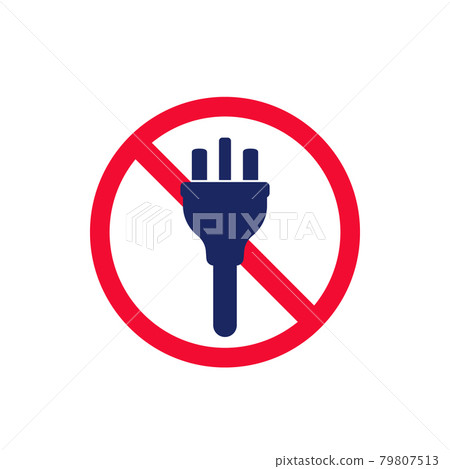 electrical plug, do not connect vector sign - Stock Illustration ...