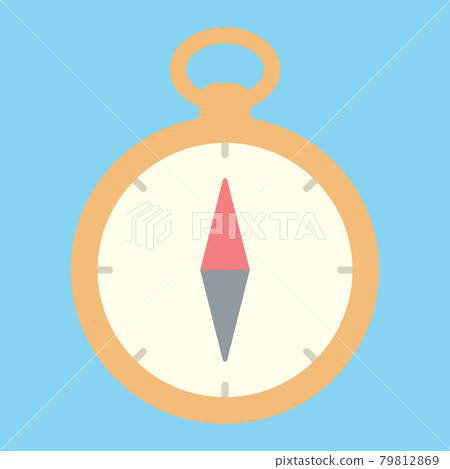Simple and cute compass illustration flat design - Stock Illustration ...