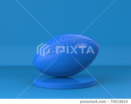 blue rugby ball on blue background - Stock Illustration [79818624] - PIXTA