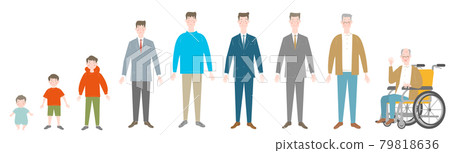 Men each age set - Stock Illustration [79818636] - PIXTA