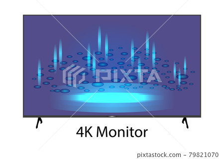Ultra High Definition Monitor on White... - Stock Illustration ...