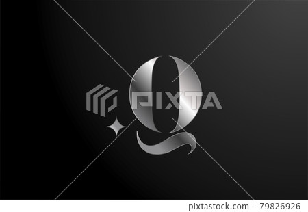 Q alphabet letter icon design with star... - Stock Illustration ...