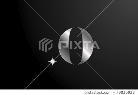O alphabet letter icon design with star... - Stock Illustration ...