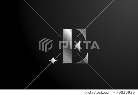 E alphabet letter icon design with star... - Stock Illustration ...