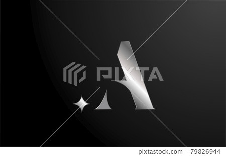 A alphabet letter icon design with star... - Stock Illustration ...