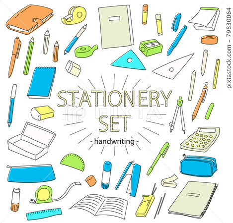stationery, writing instrument, set - Stock Illustration [79830064] - PIXTA