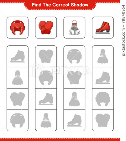 Find the correct shadow. Find and match the... - Stock Illustration ...