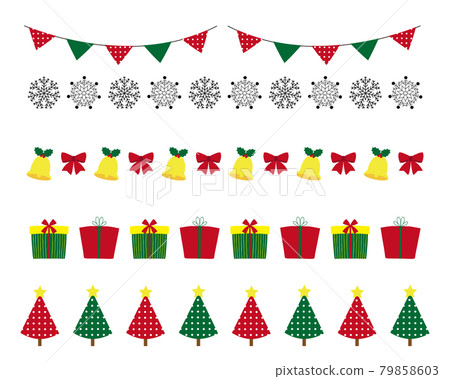 Christmas line illustration set - Stock Illustration [79858603] - PIXTA