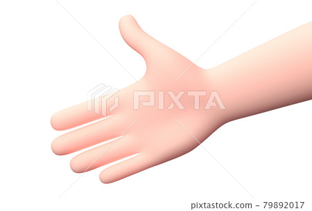 Lending a Hand Gesture. 3D Cartoon Character.... - Stock Illustration ...