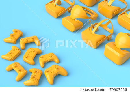 Top view virtual reality glasses and... - Stock Illustration [79907936 ...