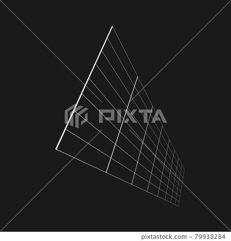Retrofuturistic perspective elongated grid at... - Stock Illustration ...