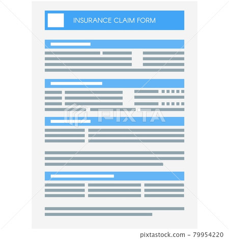 Vector insurance claim form paper document icon - Stock Illustration ...