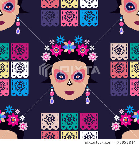 Catrina Calavera pattern 1 - Stock Illustration [79955814] - PIXTA