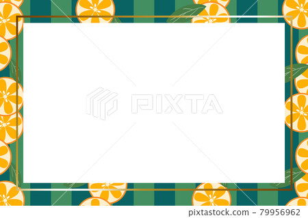 Orange frame 4 rectangle gold - Stock Illustration [79956962] - PIXTA