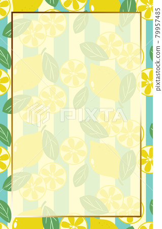 Lemon background 2 rectangular vertical gold - Stock Illustration ...