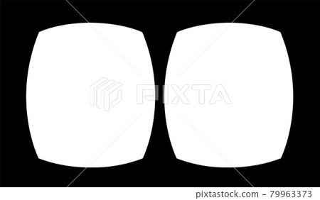 VR lens shape frame. View from virtual reality... - Stock Illustration ...