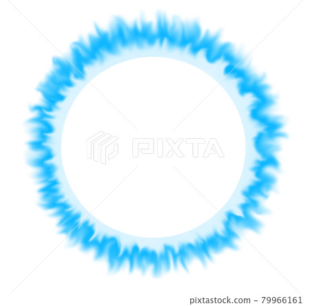 Blue flame circle frame - Stock Illustration [79966161] - PIXTA