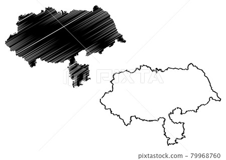 North Yorkshire map vector.... - Stock Illustration [79968760] - PIXTA