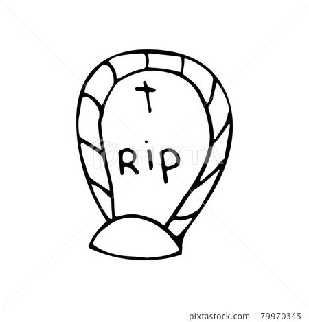 Doodle style gravestone vector illustration - Stock Illustration ...