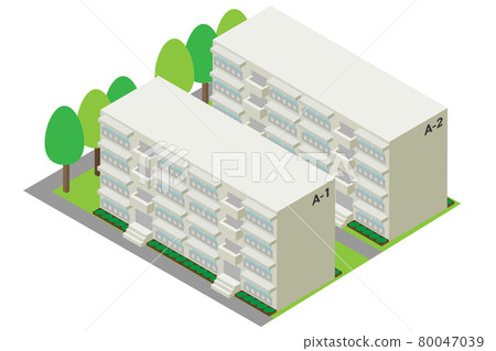multi-unit apartment, housing complex, appearance - Stock Illustration ...