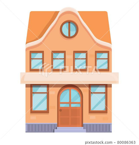 Street cafe house icon cartoon vector. Coffee shop - Stock Illustration ...