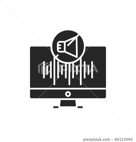 Noise reduction program color line icon.... - Stock Illustration ...