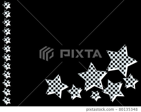 Checkered star material (black background) - Stock Illustration ...