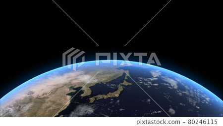 Earth and the Japanese archipelago seen from space - Stock Illustration ...