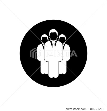 Business Team Icon. Rounded Button Style vector... - Stock Illustration ...