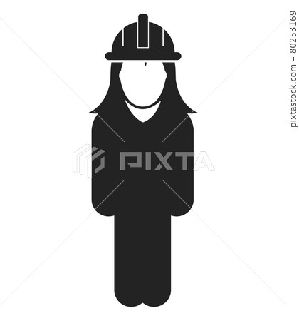 Standing Worker Icon. Flat style vector EPS. - Stock Illustration ...