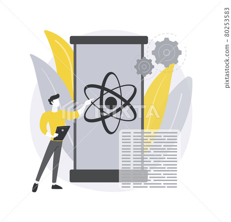 Quantum computing abstract concept vector... - Stock Illustration ...