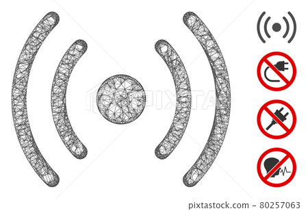 Wi-Fi Source Web Vector Mesh Illustration - Stock Illustration ...